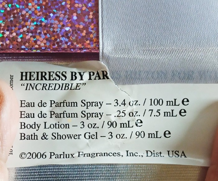 PARIS HILTON HEIRESS 3.4oz EAU DE PARFUM 3oz Body Lotion Shower Gel 4PC ...