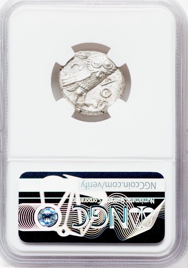 NGC MS. Attica Athens 353-294 BC, Owl AR Tetradrachm Silver Athena ...