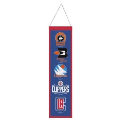Los Angeles Clippers NBA Heritage Banner Embroidered Wool 8" X 32" | eBay