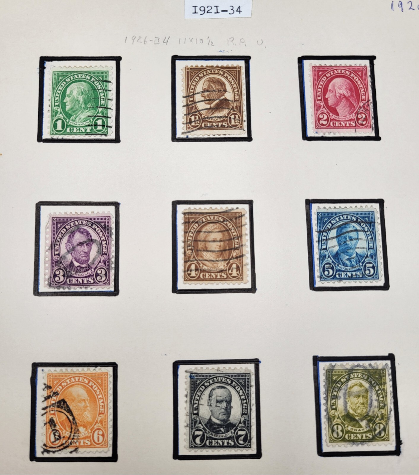 Old 1893-1936 US Postage Stamps Errors Offset Stamp Collection Book ...