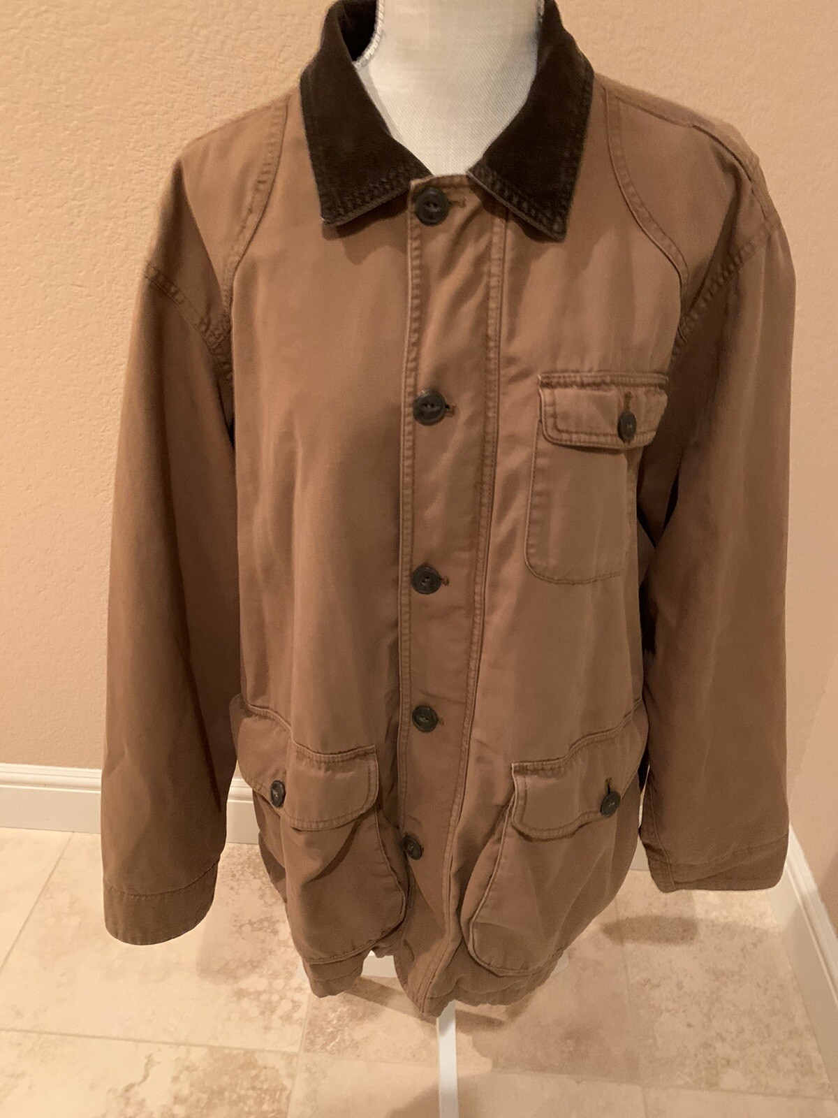 ORVIS Men’s Chore Field Barn Jacket /Coat With flanne… - Gem
