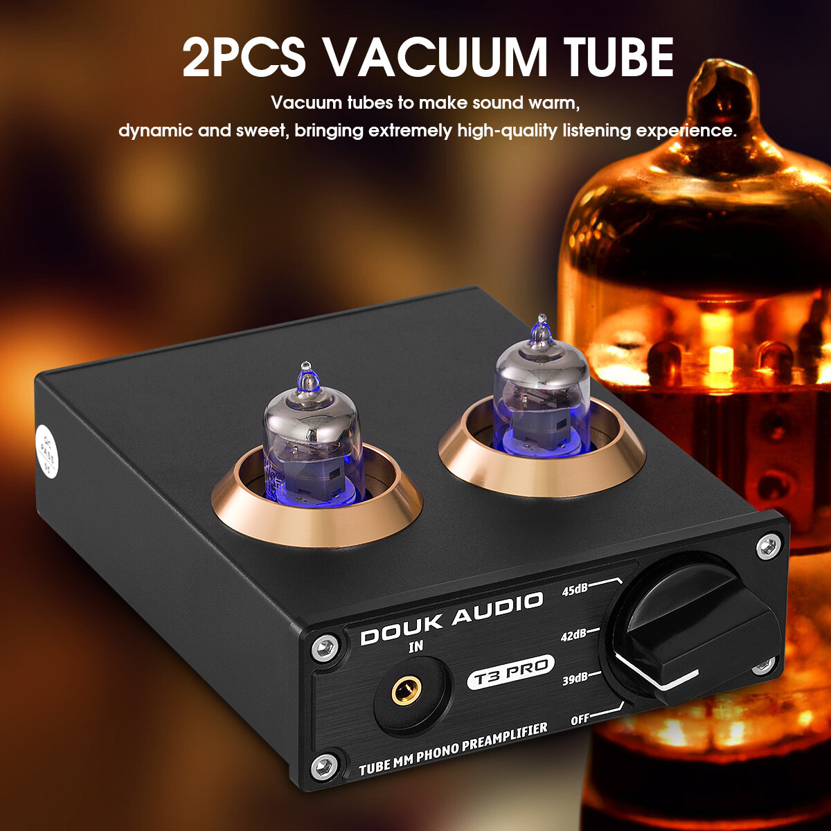 Douk Audio T3 Pro Mm Phono Stage Preamp Mini Stereo Vacuum Tube ...