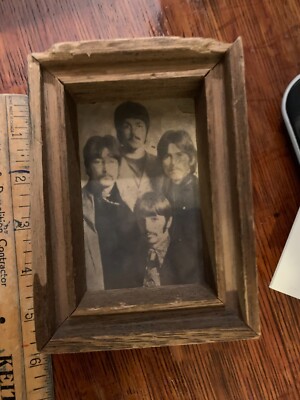 VINTAGE Beatles 3D B&W Shadow Box 6INCH McCartney, Lennon, Starr ...