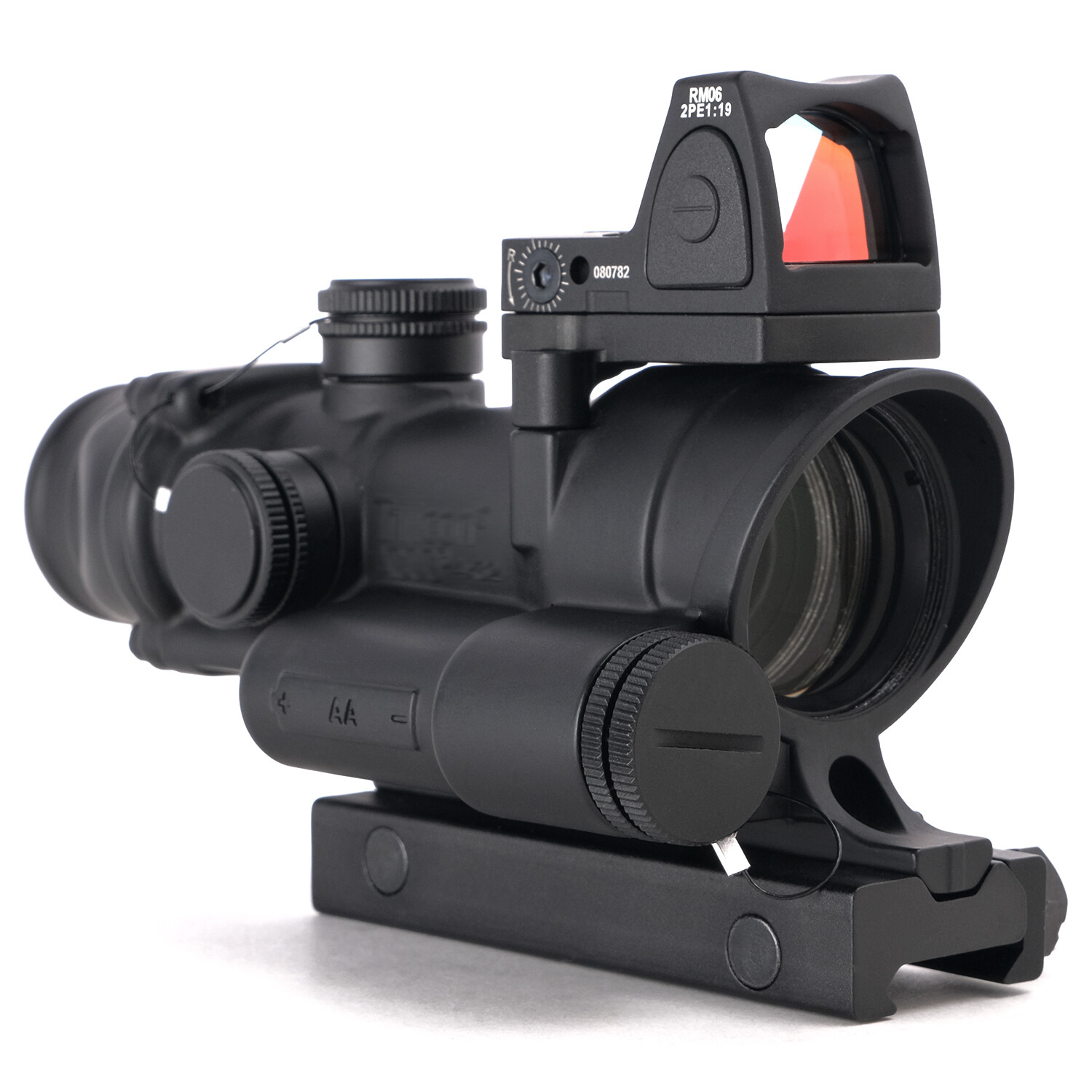 Tactical ACOG RMR TA02 4x32mm Red Illuminated Rifle Scope with Mini ...
