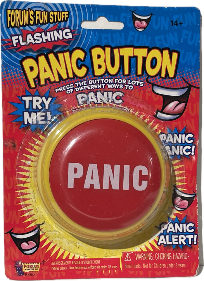 FLASHING PANIC BUTTON Funny Office Desk Gift Gag Joke Prank Alert Alarm ...