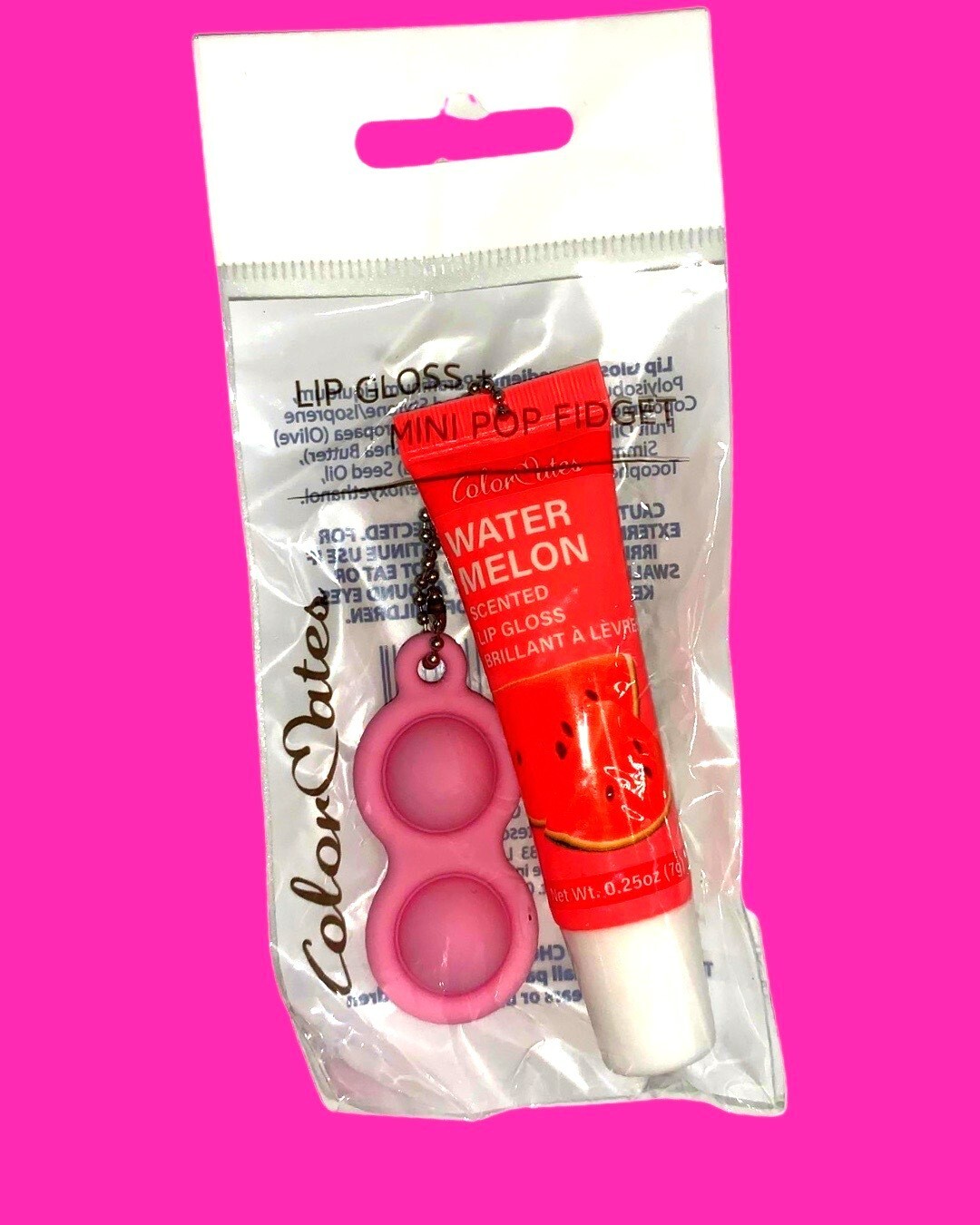 COLORMATES Watermelon 67183 Scented Lip Gloss W/ Fidget Toy | eBay