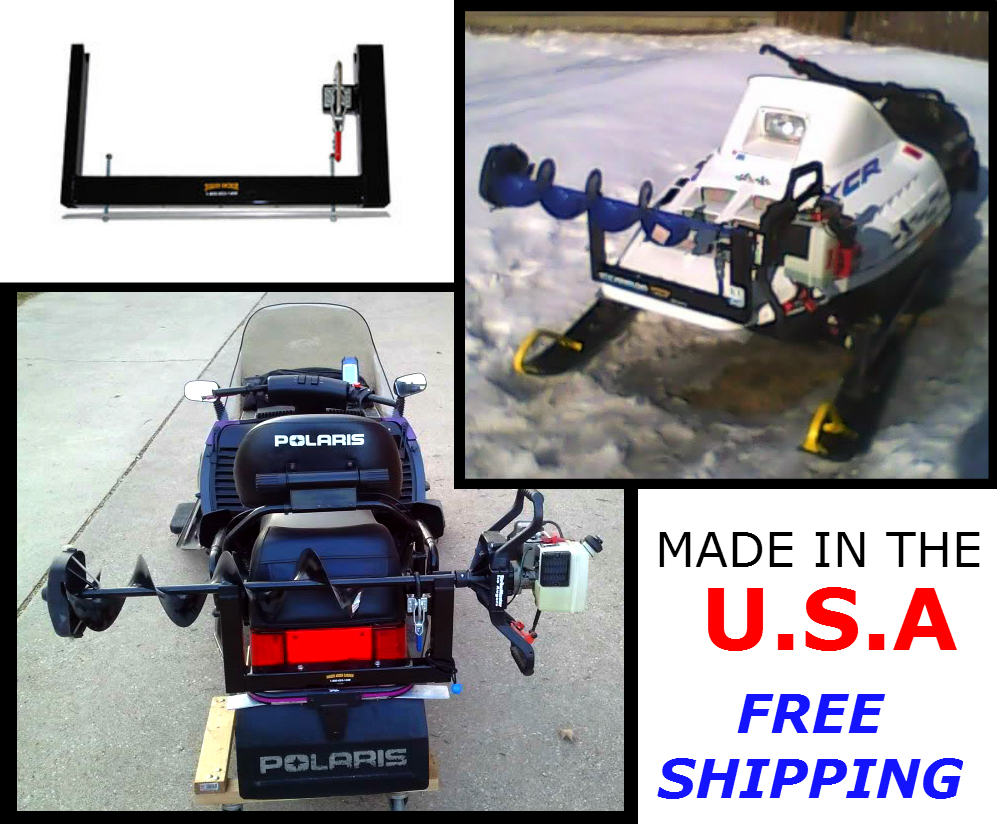 Universal Ice Auger Carrier Mount for ATV Four wheeler Front & Back ...