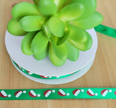 3/8" (3 YD LOT) Christmas Santa Hat Ribbon Hair Bow Holiday Gift Wrap ...