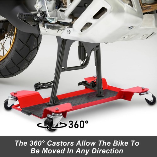 Motorcycle Dolly Park N Move Park Center Stand With 360° Casters Load ...