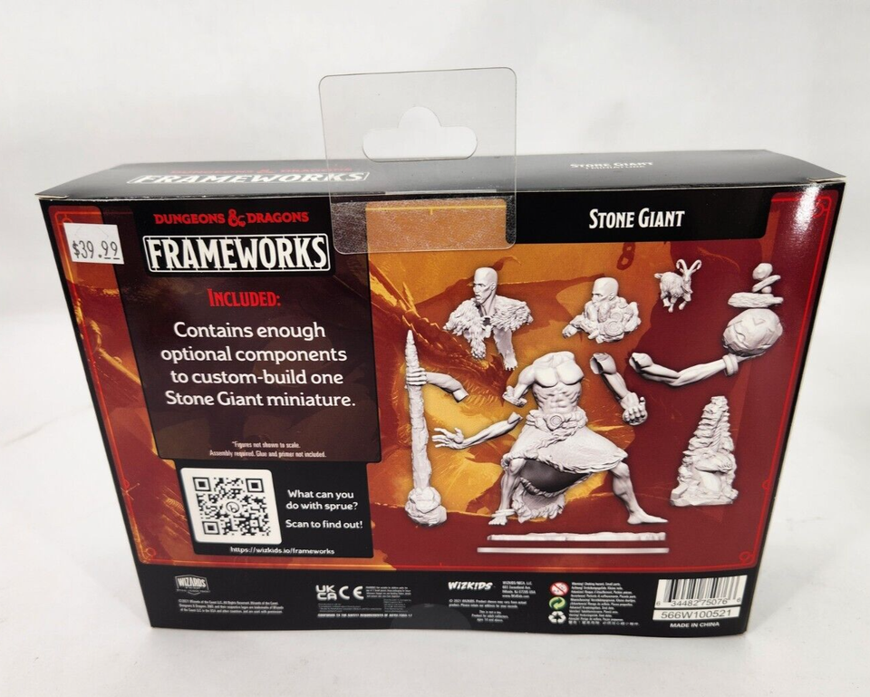 WizKids Dungeons & Dragons Frameworks: Stone Giant WZK75076 NEW SEALED ...