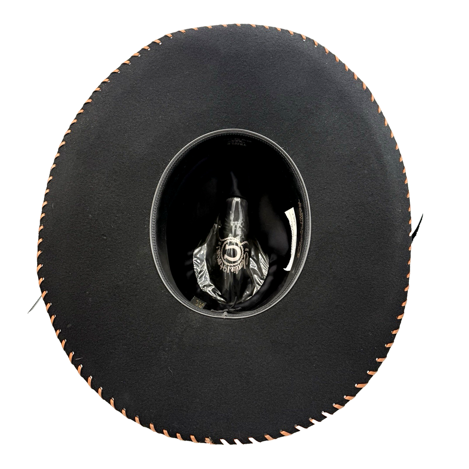 Charlie 1 Horse Triple “XXX” Fur Blend Big Butt Black 7 1/8 Felt Hat ...