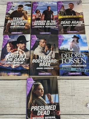 Lot of 7 Harlequin Intrigue LARGER PRINT Paperback Books Mystery ...