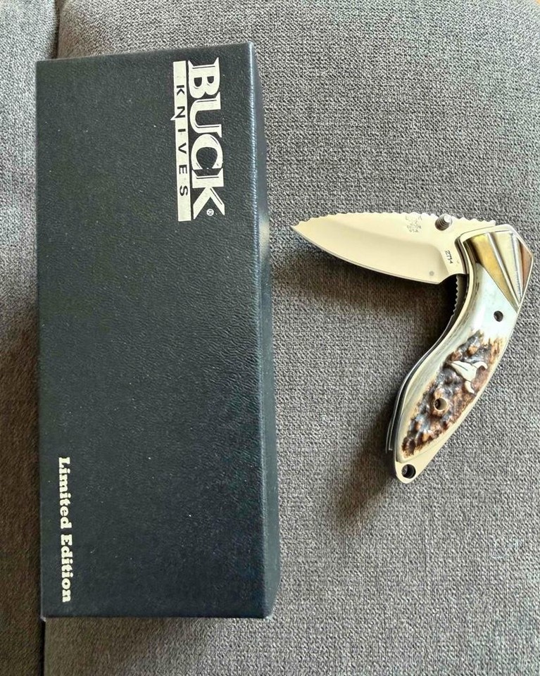 BUCK CUSTOM 271 ELK STAG, 3 TONE BOLSTER UNUSED | eBay