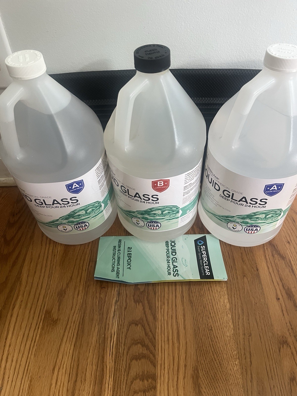 Deep Pour Epoxy Resin Liquid Glass 3 GL Kit, 2-4 inch Super Clear ...