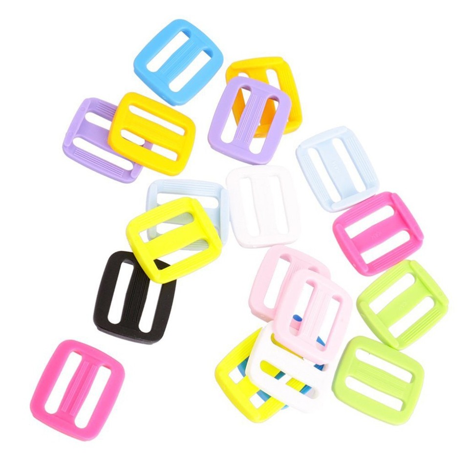 20pcs Multicolored 3 Bar Buckles Slide Tool Buckle (Mixed Color) | eBay