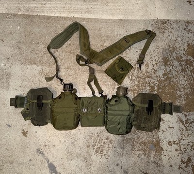 USGI ALICE SET WEB GEAR LBE w/ AMMO CANTEEN POUCH PISTOL BELT LC2 ...