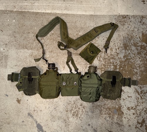 USGI ALICE SET WEB GEAR LBE w/ AMMO CANTEEN POUCH PISTOL BELT LC2 ...