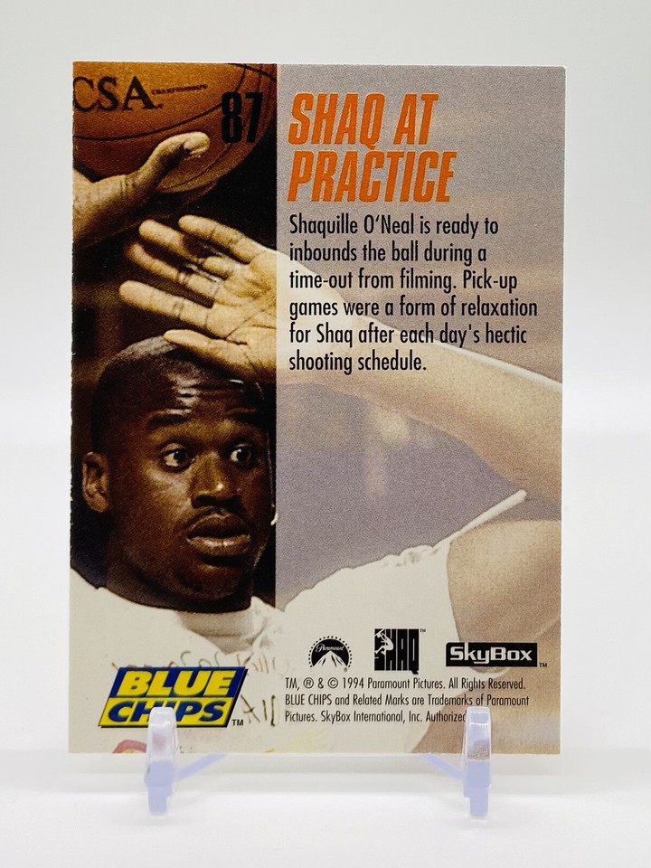 Shaquille O'Neal 1994 Skybox Paramount Pictures Blue Chips #87 Shaq At ...