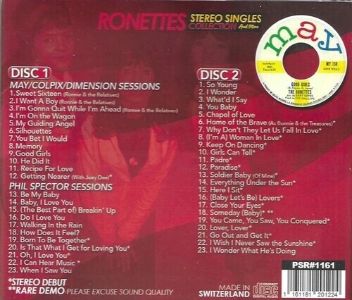 The Ronettes - Stereo Singles Collection And More [New CD] 97037059668 ...