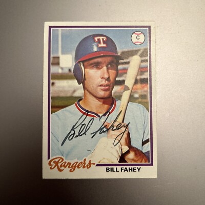 BILL FAHEY 1978 TOPPS AUTOGRAPHED SIGNED AUTO BASEBALL CARD | eBay