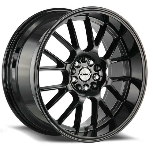 18 inch 18x8.5 Shift Racing CRANK GLOSS BLACK wheel rim 4x100 +30 | eBay