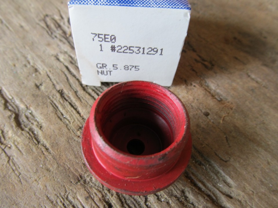 NOS OEM GM RED Hub Cap Cover Lock Nut 22531291 Chevy Buick Oldsmobile ...