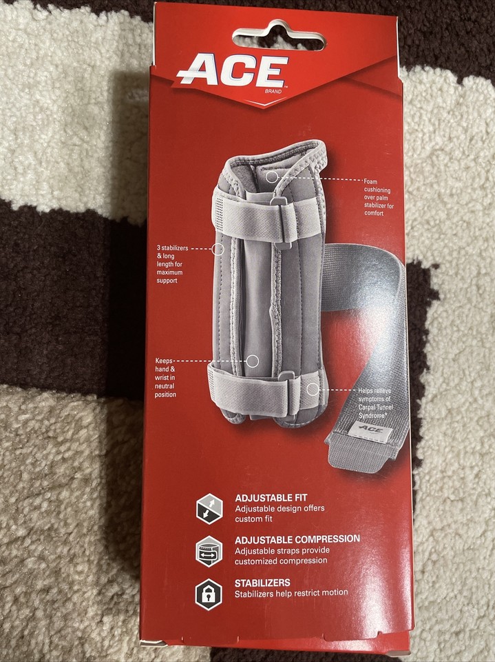ACE Carpal Tunnel Wrist Stabilizer with Memory Foam Palm - Left wrist | eBay