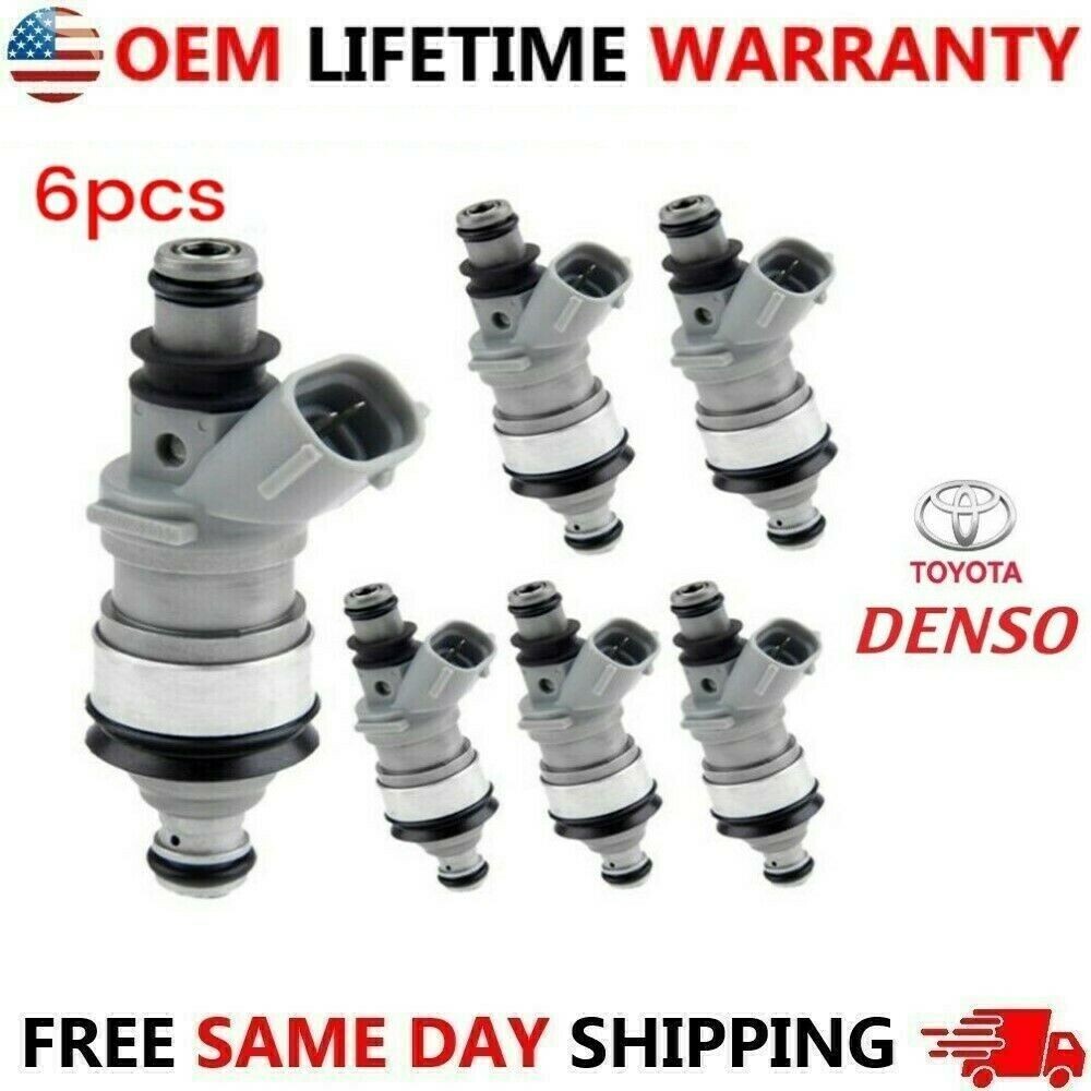 Genuine DENSO x6 Fuel Injectors for Toyota Tacoma 4Runner T100 Camry ...
