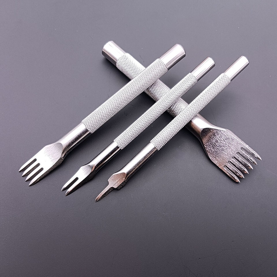 Leather Craft Tools Hole Punches Stitching Punch Diamone Chisel Set 3/4 ...