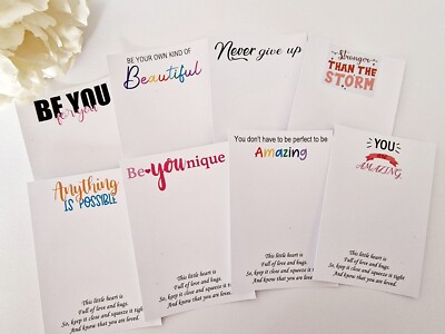 Affirmation positive pocket hug backing cards business large or small ...
