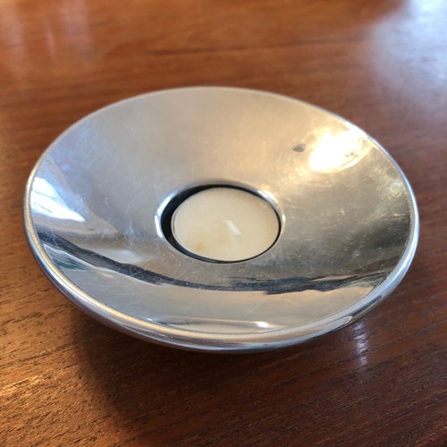 Nambe Tea Light Candle Holder Votive Linda Celentano 6013 Aluminum 2003 ...