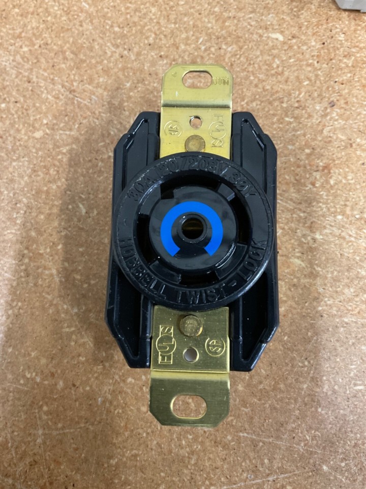 Lot of 5 Hubbell Twist-Lock Mounted Receptacle 30A.120/208V.30Y L21-30R ...