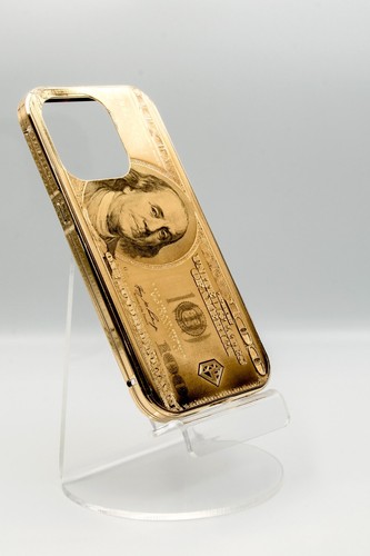 24K GOLD LUXURY iPhone 14 Pro DOLLAR EDITION METAL CASE CUSTOM VIP ...