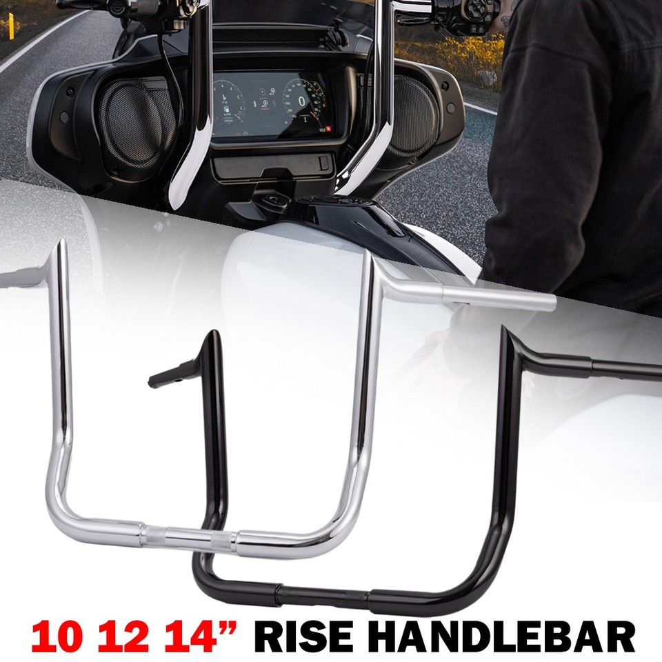 10" 12" 14" Meathook Bar Ape Hangers Handlebars For Bagger Electra ...