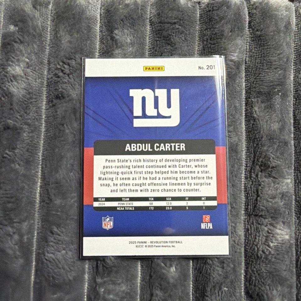 2025 Panini Revolution - Rookies Abdul Carter #201 (RC) | eBay