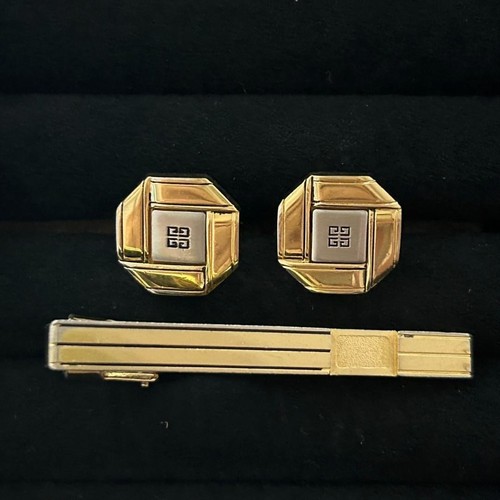 Givenchy Tie Clasp Clip Bar Button Cufflinks Set Father’S Day Gift Men ...