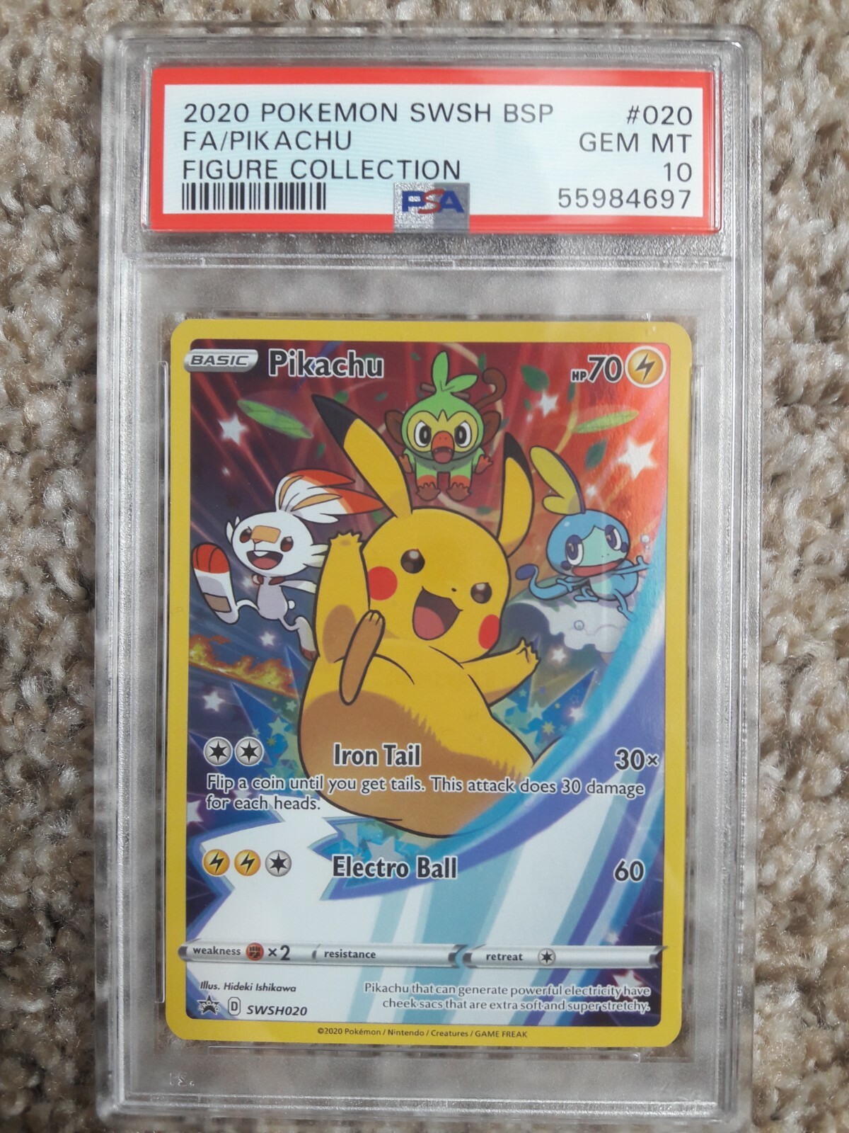 Pikachu 2020 Sword & Shield: Black Star Promo #SWSH020 Figure ...