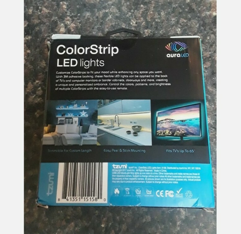 Tzumi Color Strip LED Lights 5.5" Mood lighting USB powered Control ...