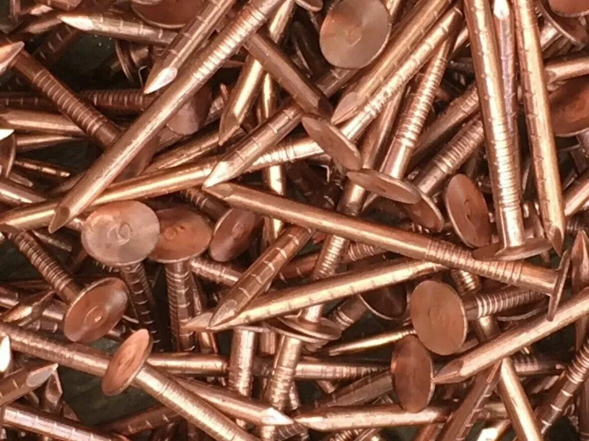 10 LARGE HEAD COPPER CLOUT NAILS TREE STUMP KILLER 30mm pack 10 tree ...