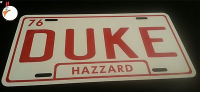 DUKE - DUKES OF HAZZARD LICENSE PLATE, GENERAL LEE, 69 CHARGER ...