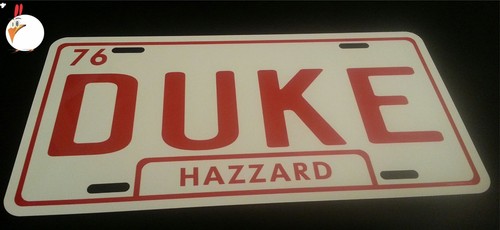 DUKE - DUKES OF HAZZARD LICENSE PLATE, GENERAL LEE, 69 CHARGER ...
