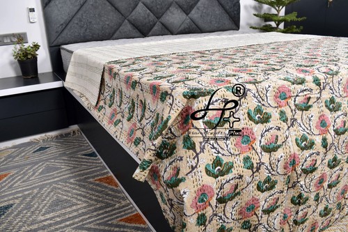 Bedding Bedsheet Hobo Ralli Indian Kantha Quilt Traditional Gudari ...