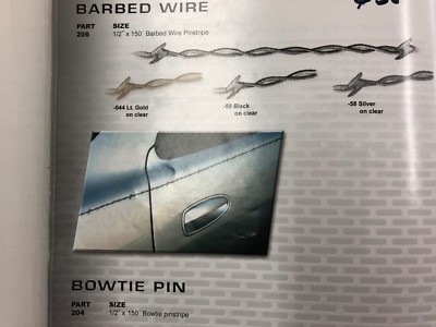 1/2" x 150' SHARPLINE BARBED WIRE VINYL PINSTRIPE | eBay
