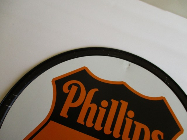 Phillips 66 Shield Logo Gasoline Round Tin Sign 12 X 12in for sale ...