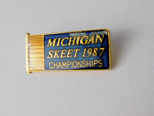 MICHIGAN SKEET CHAMPIONSHIPS PIN LAPEL AWARD 1987 GUN SHOOTING ...