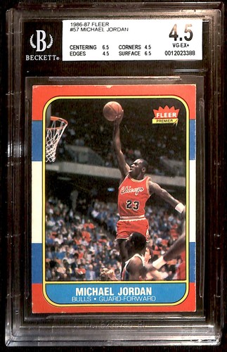 1986-87 Fleer Rookie RC Michael Jordan #57 BGS 4.5 R6220J | eBay
