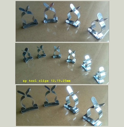 10 x Assorted Tool Spring Terry Clips Heavy Duty Storage / Shed Garage ...