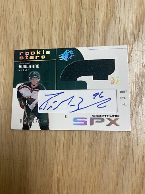 2002-03 Upper Deck SPX Pierre Marc Bouchard Patch Autographed Card #’d ...