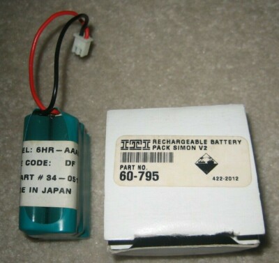 GE ITI Interlogix Simon v2 60-795 Rechargeable Battery 6hr-aaau Alarm ...