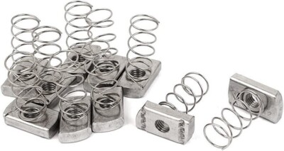 Channel Nuts Spring 316 STAINLESS STEEL Long M6 Fixing Strut Unistrut ...